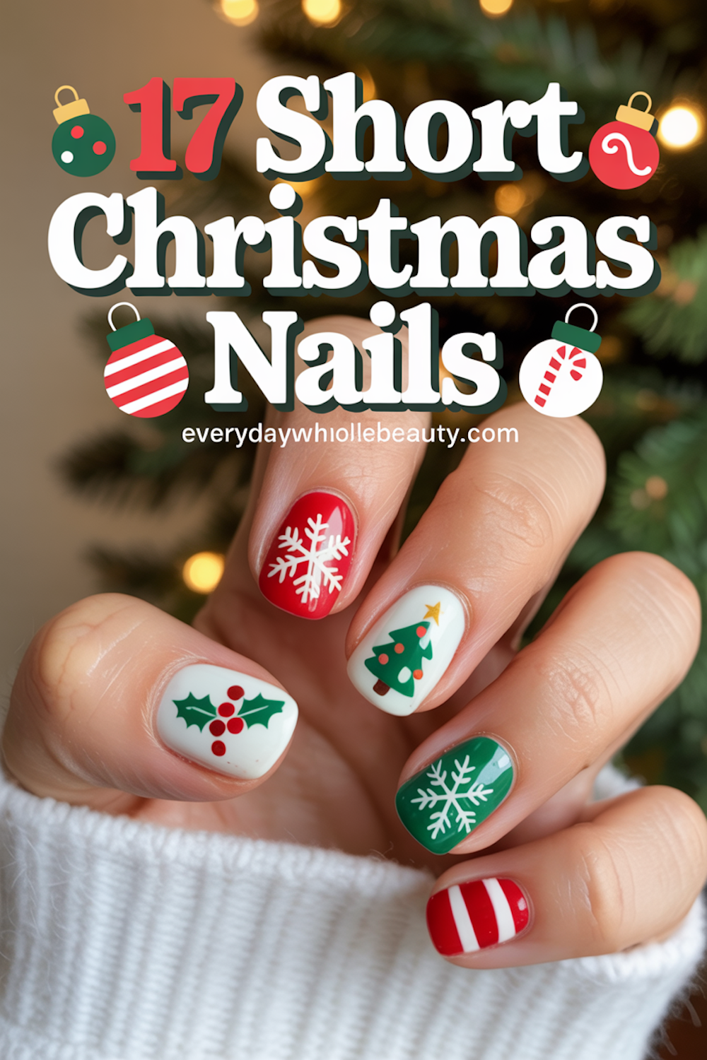 17 Short Christmas Nails Ideas for Stylish Festive Looks ...